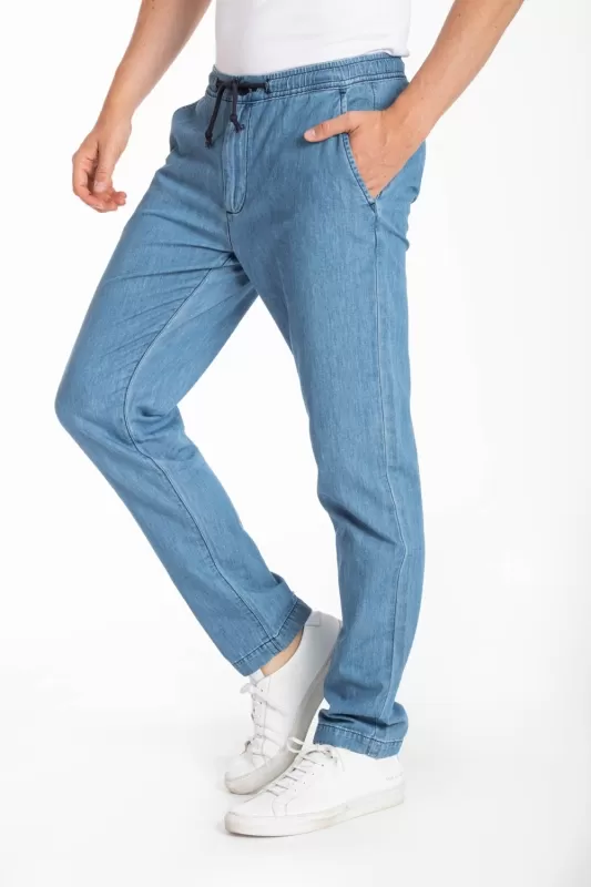 Pantalon denim léger chambray MANLIO