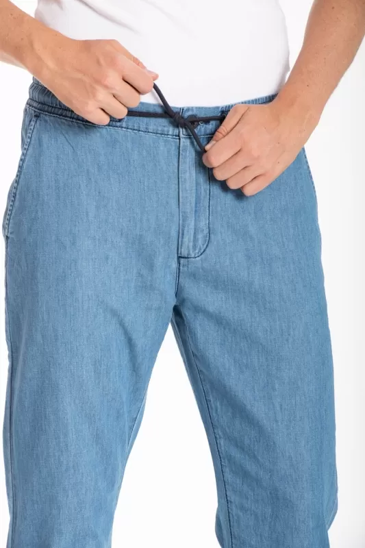 Pantalon denim léger chambray MANLIO